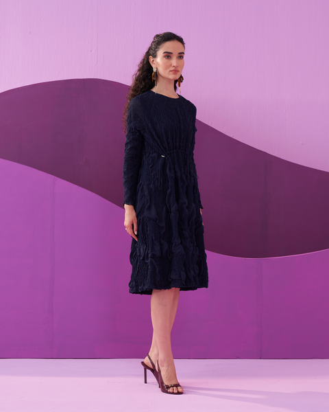 BLUE LARISTA DRESS – Pleats By Aruni