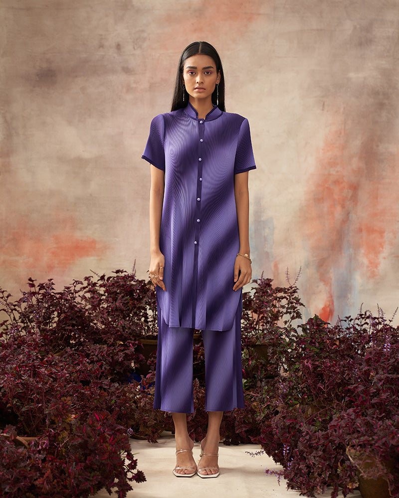 SHOP PURPLE DIAGONAL GRADIENT COORD SET ONLINE